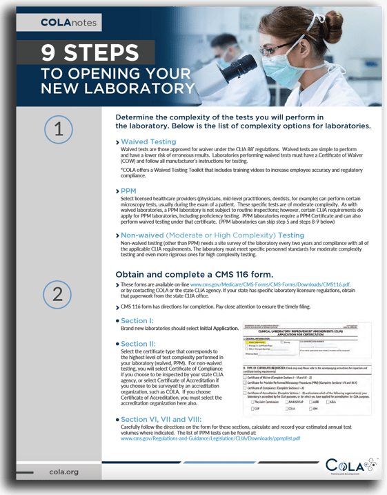 COLAnotes - 9 Steps to Opening Your New Laboratory