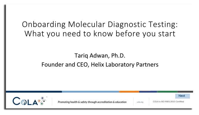 Onboarding Molecular Diagnostic Testing: What you need to know before ...